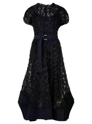 3.1 Phillip Lim Belted Textured Midi Dress - Black