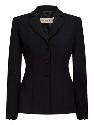 BLANCA VITA Single-breasted Fitted Jacket - Black