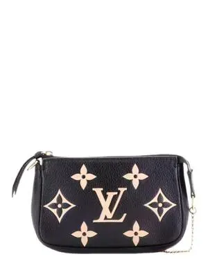 LOUIS VUITTON Pochette Accessoires Bicolor Monogram Empreinte Giant Mini Clutch Bag - Black
