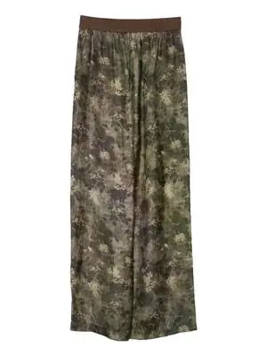 UMA WANG Uma Wang Floral Print Wide-Leg Trousers Brown