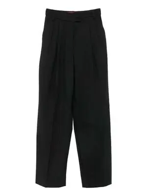 THELATEST Pleated Wide-leg Trousers - Black
