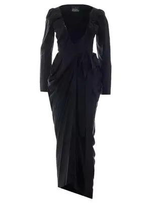 VIVIENNE WESTWOOD Draped Wrap Dress - Black