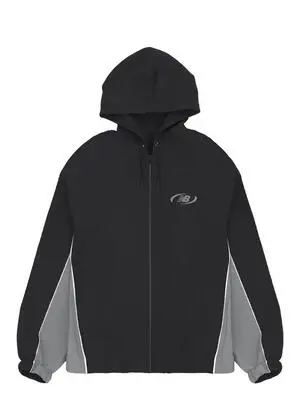 NEW BALANCE Track Jacket With Color-blocked Details And Piping - Black