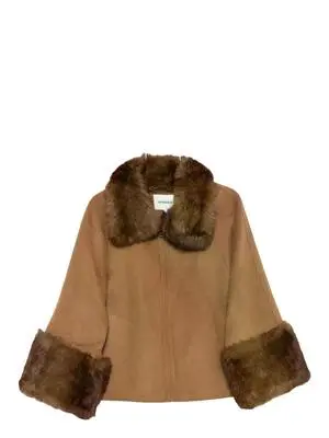 Apparis Judie Zip-fastening Jacket With Faux-fur Accents - Neutrals