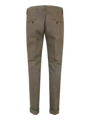 DONDUP Straight-leg Turn-up Trousers - Grey