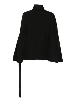 RICK OWENS Asymmetric Zip Funnel Neck Sweatshirt