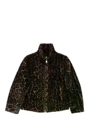 Apparis Brooks Leopard-print Zip-fastening Jacket - Brown