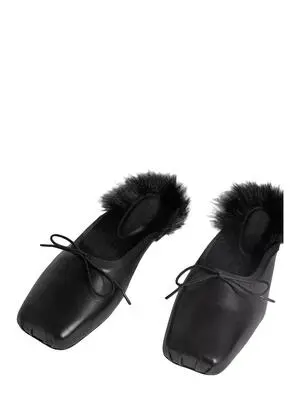 SIMONE ROCHA Simone Rocha Black Leather Mules With Bow Detailing