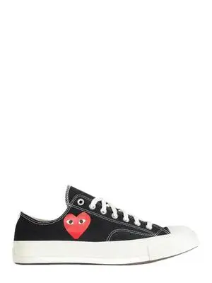Comme Des Garçons X Converse Single Heart Chuck 70 Low-top Sneakers - Black