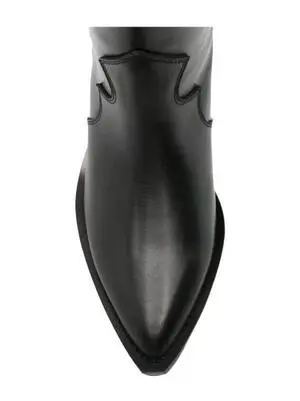 VIA ROMA 15 Logo Plaque Knee-high Boots - Black