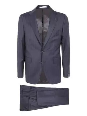 Tagliatore Bruce Single-breasted Suit Jacket - Blue