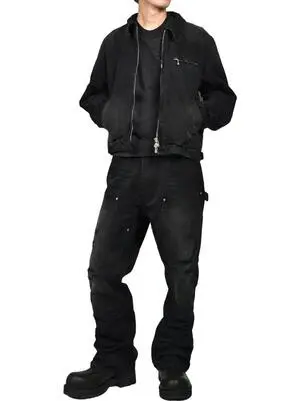 FILTH Distressed Denim Jacket - Black