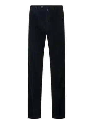 Kiton Corduroy Straight-leg Trousers - Blue