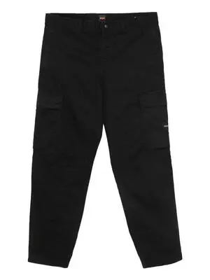 BOSS Logo Patch Cargo Trousers - Black