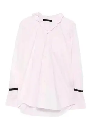ALAINPAUL Logo-strap Poplin Shirt - Pink