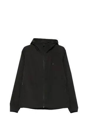 BOSS Hooded Zip-up Jacket With Logo Detail - Black