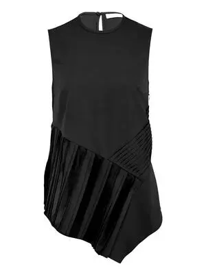 CLUB21 Pleated Asymmetric Top - Black