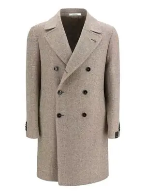 Tagliatore Double-breasted Herringbone Coat - Neutrals