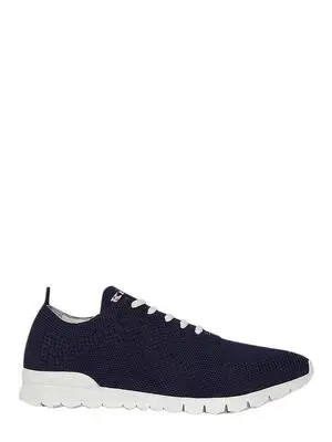 Kiton Knit Front Lace-up Sneakers - Blue