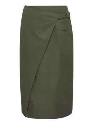 CLUB21 Camille Wrap Midi Skirt - Green