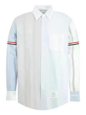 Thom Browne Funmix Cotton Oxford Shirt - Blue