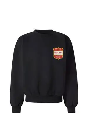 Rhude Logo-print Cotton Sweatshirt - Black