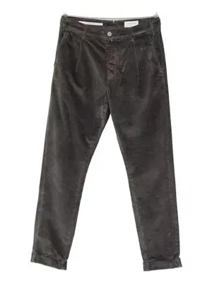 Jacob Cohen Henry Pleated Corduroy Trousers - Grey