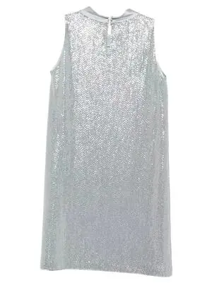 D.exterior Sequin-embellished Sleeveless Dress - Blue