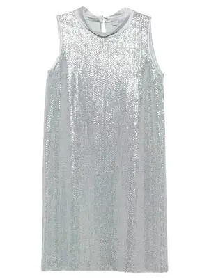 D.EXTERIOR D.Exterior Sequin Embellished Sleeveless High Neck Dress