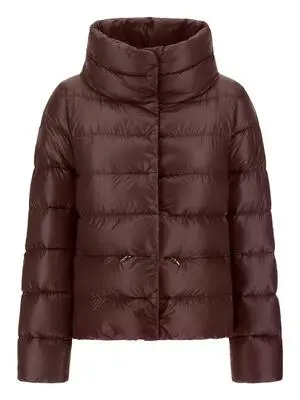 Herno Herno Quilted Funnel Neck Jacket Brown