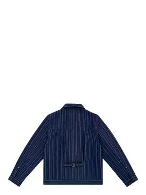 FORTELA Striped Cotton Jacket - Blue