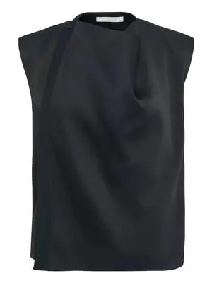 CLUB21 Noelle Draped Blouse - Black