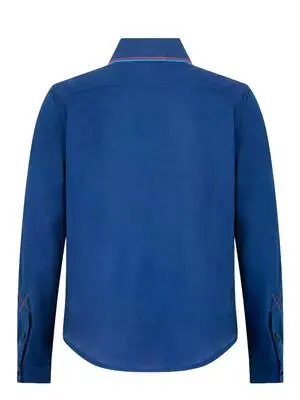 Paul & Shark Logo-embroidered Long-sleeve Polo Shirt - Blue