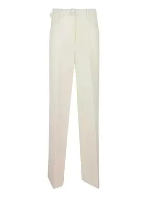 Gabriela Hearst Gabriela Hearst Belted Pressed-Crease Trousers Neutrals