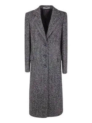 Tagliatore Amanda Herringbone Coat - Brown