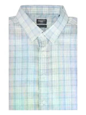 Faherty Brand The Movement™ Plaid-pattern Button-down Shirt - White