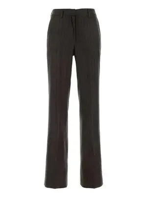 PT TORINO Jodie Pinstripe Tailored Trousers - Grey