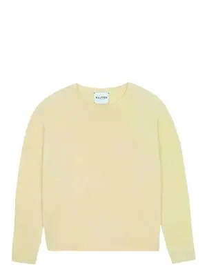 KUJTEN Amelie Crew-neck Drop-shoulder Sweater - Yellow