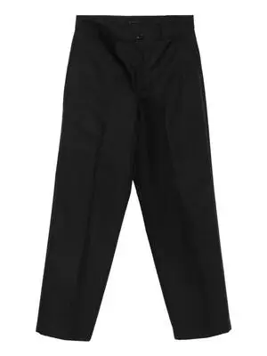 Prada Logo Plaque Trousers - Black