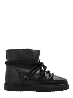 Inuikii Lace-up Leather Snow Boots - Black