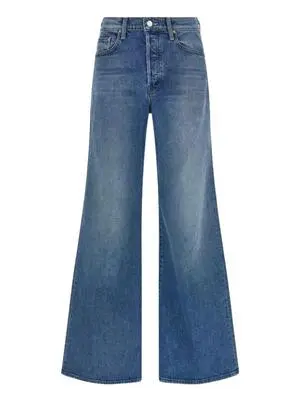 MOTHER The Tomcat Roller Sneak Wide-leg Jeans - Blue