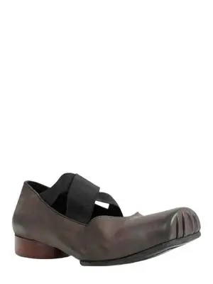 UMA WANG Cross-strap Ballet Flats - Brown