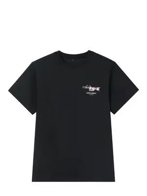 ADER ERROR Logo-print Pleated T-shirt - Black