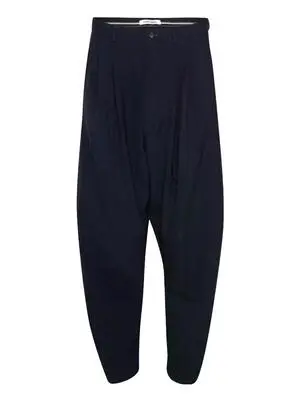 Henrik Vibskov Dark Navy Tapered Leg Pleated Trousers - Blue