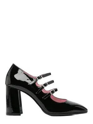 CAREL Carel Paris Patent Triple-Strap Pumps