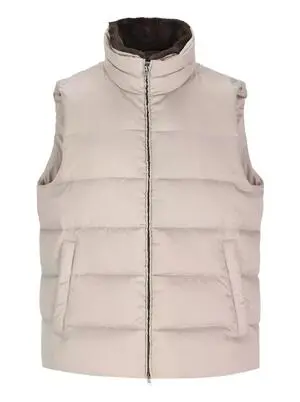 Herno Quilted High-neck Gilet - Neutrals