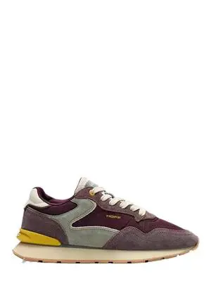 HOFF City Retro Suede-Panelled Logo-Print Sneakers Purple