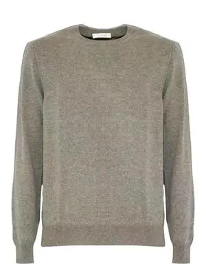 CRUCIANI Crew Neck Long Sleeve Cashmere Sweater - Neutrals