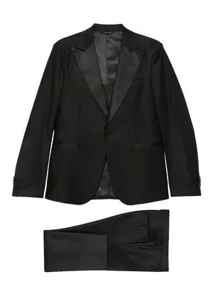 Brian Dales Long-sleeve Buttoned Suit - Black