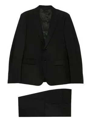 Brian Dales Long-sleeve Buttoned Suit - Black